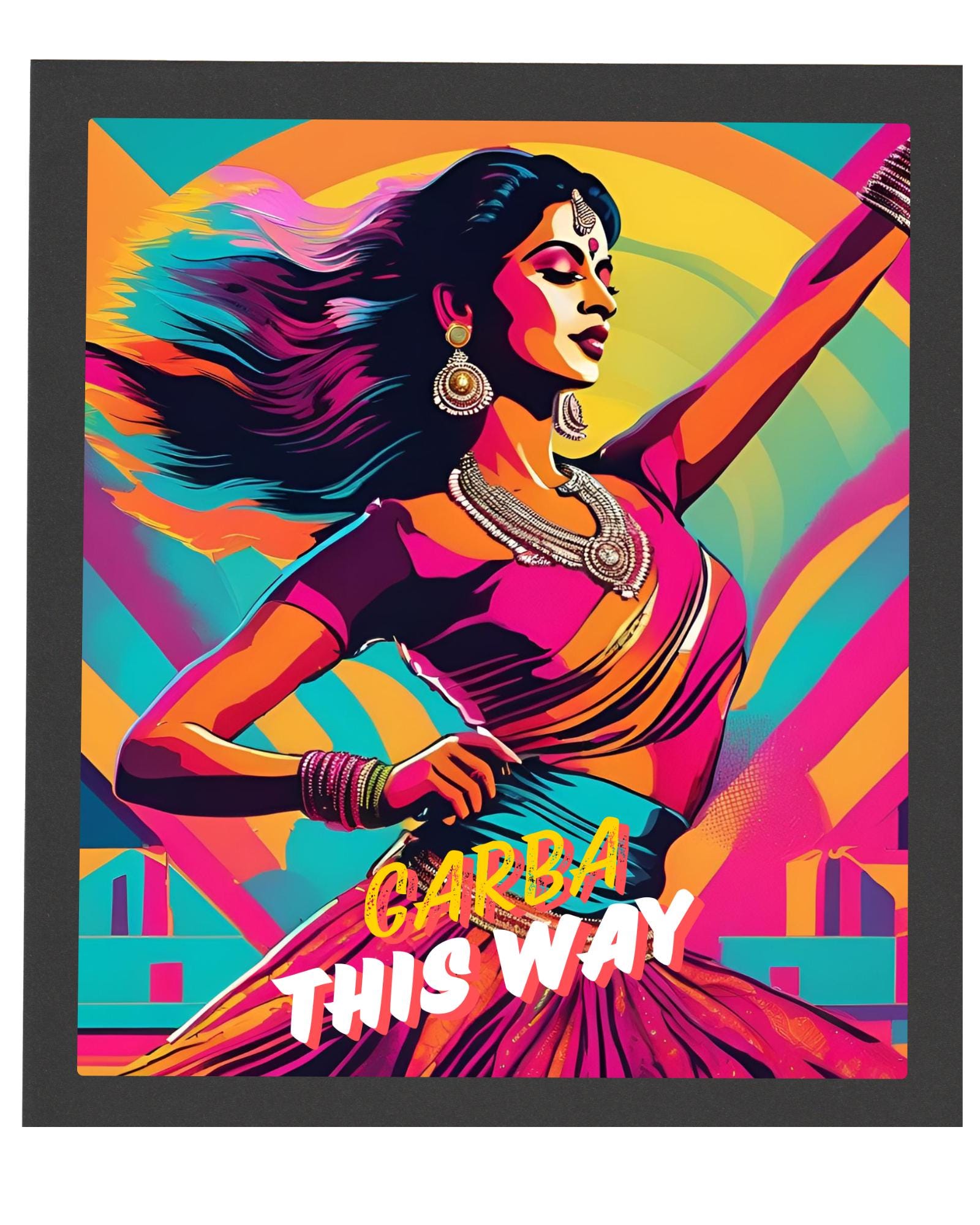 Gujarati Garba Pop Art Print: Colorful Desi Wall Art (digital Download ...