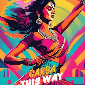 Gujarati Garba Pop Art Print: Colorful Desi Wall Art (digital Download ...