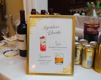 Printable Cocktail Sign Editable Signature Cocktail Template Event Sign ...