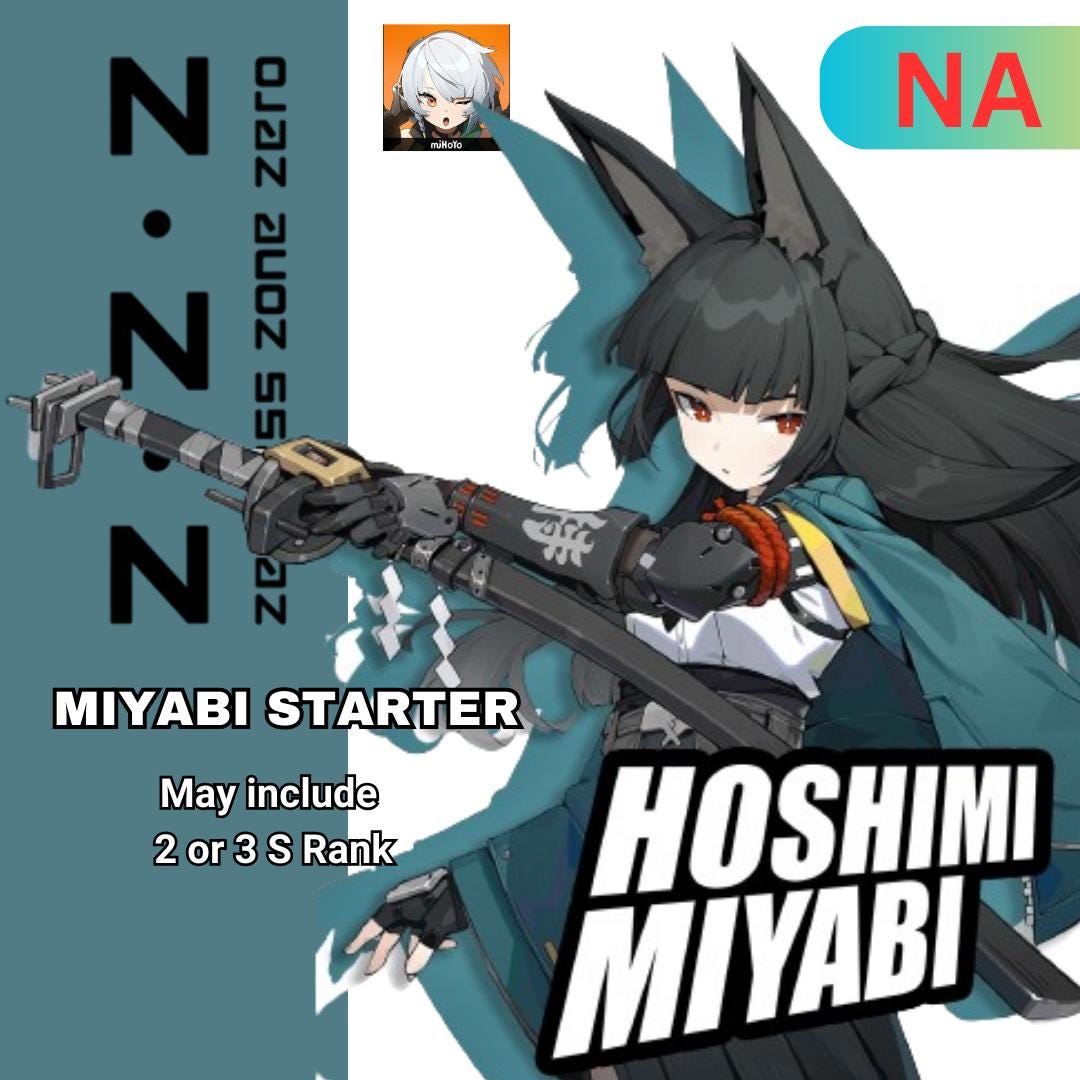 America ZZZ Miyabi Starter Zenless Zone Zero Starter ZZZ Starter ...