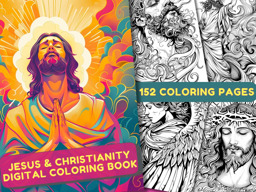 152 Jesus and Christianity Coloring Book, Printable PDF, Jesus ...