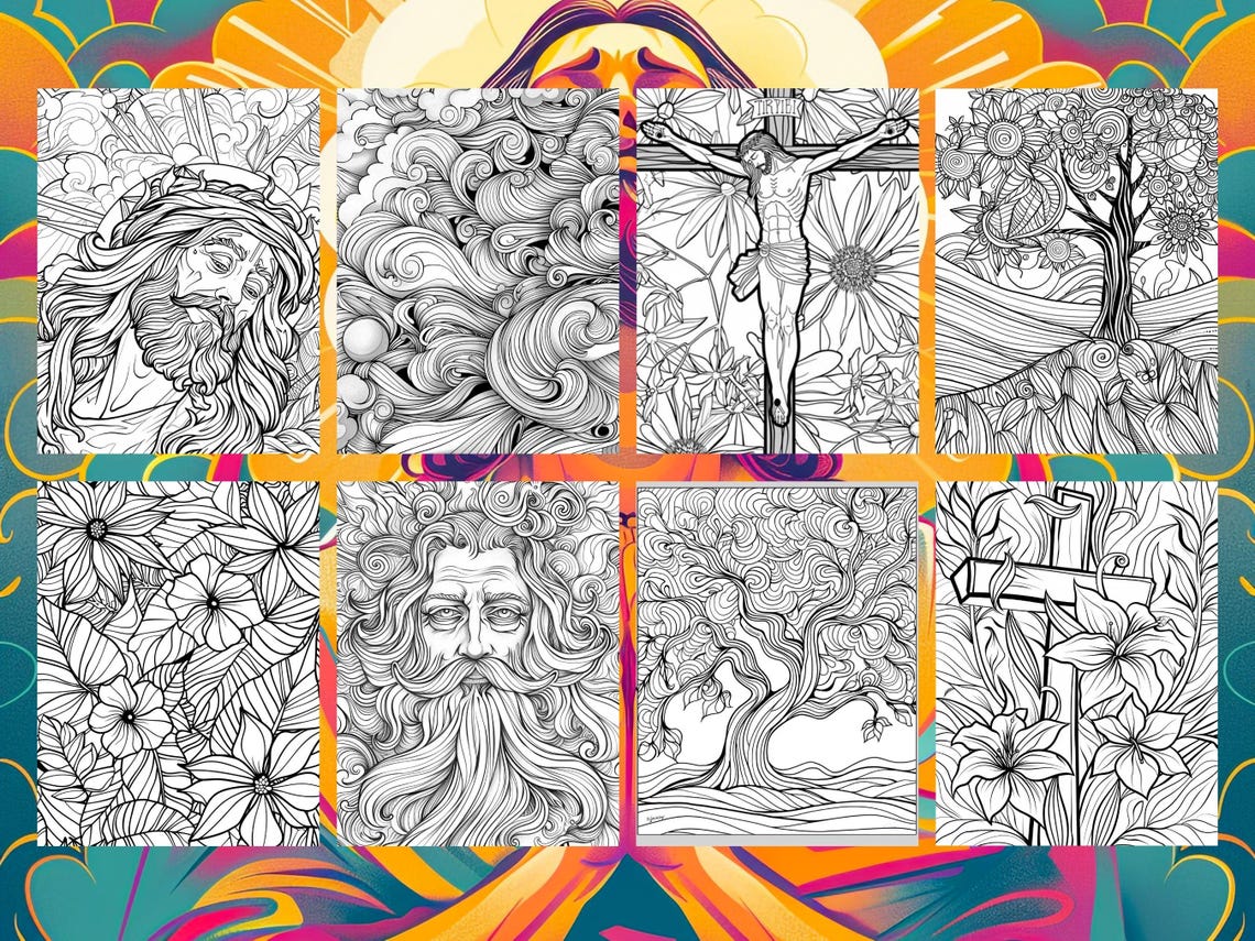 152 Jesus and Christianity Coloring Book, Printable PDF, Jesus ...