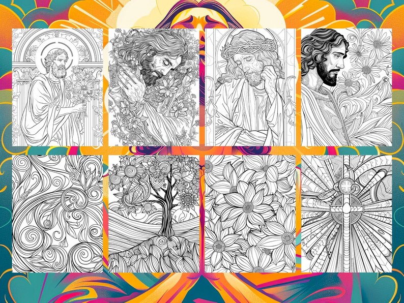 152 Jesus and Christianity Coloring Book, Printable PDF, Jesus ...