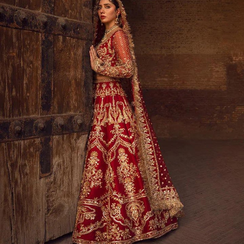 Bridal Silk Lehenga Red - Etsy