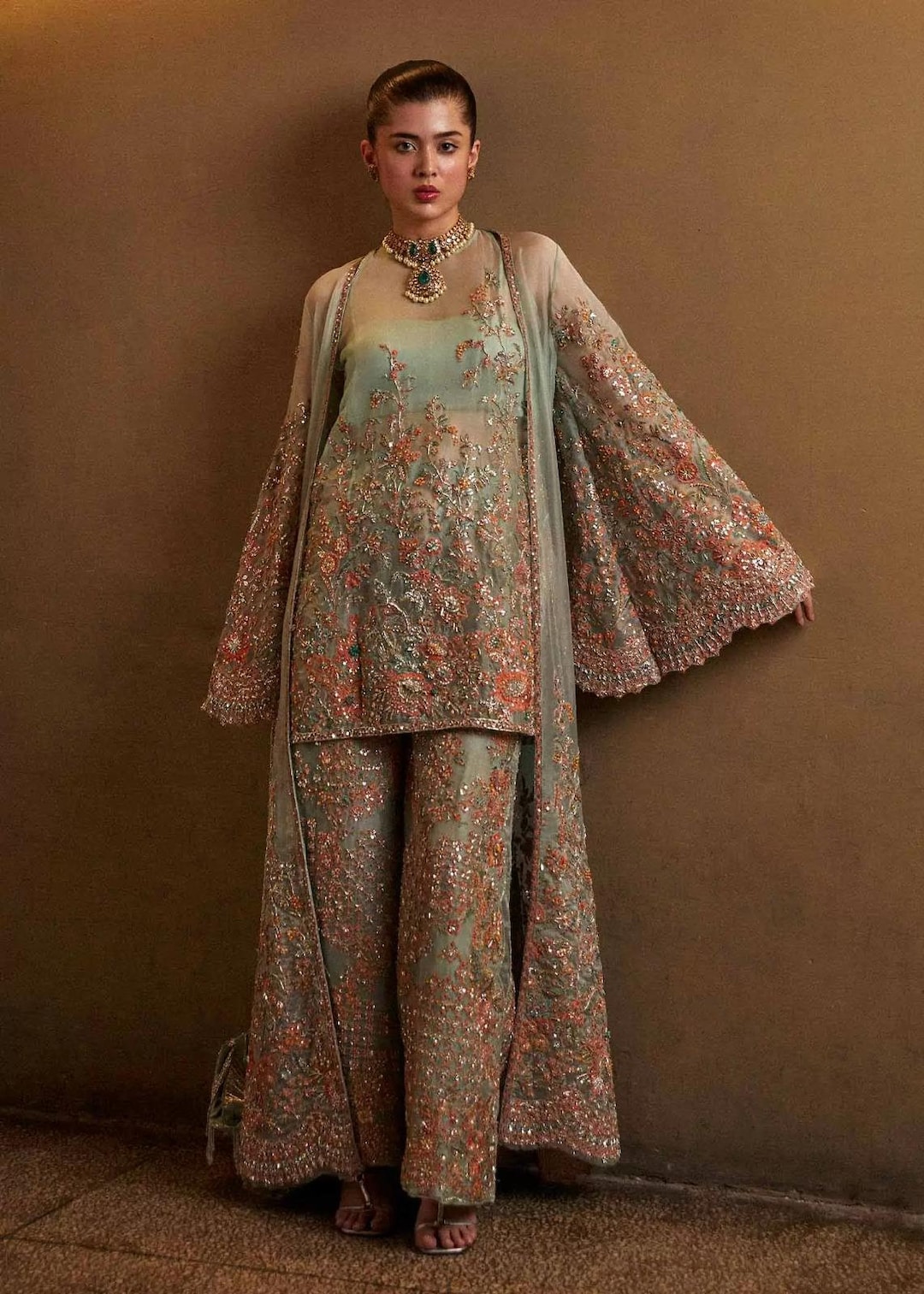 Embroidered Pakistani Wedding Dress: Designer Maxi Gown - Etsy