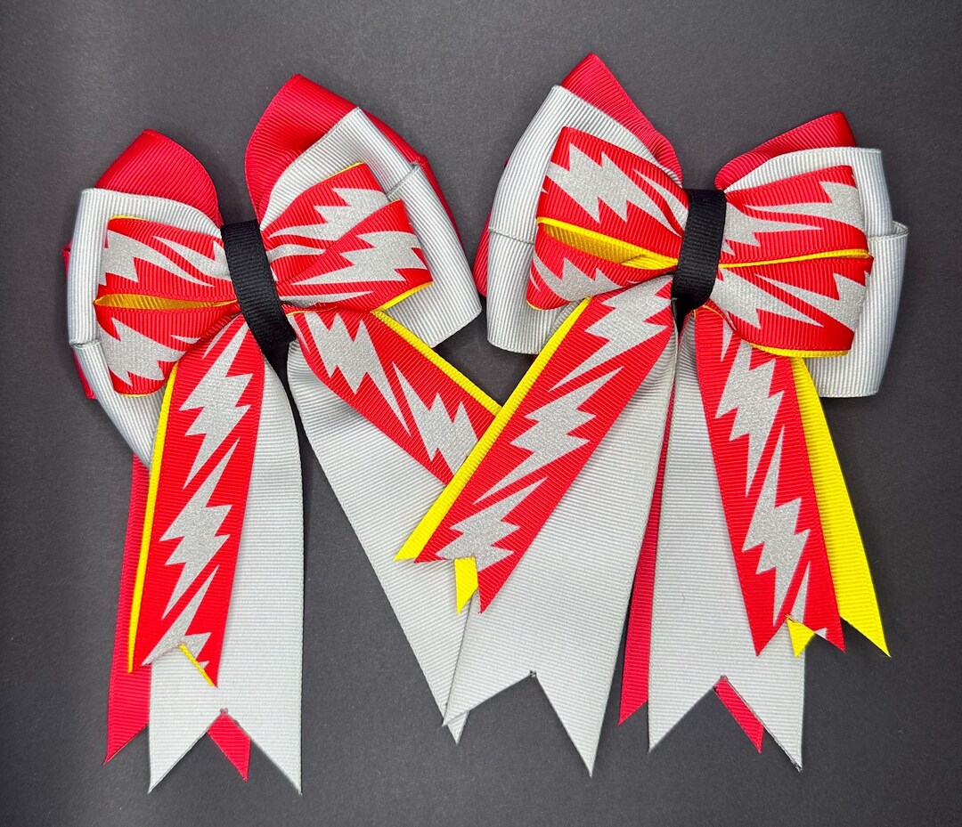 Lightning Red Equestrian Show Bows, Red Horse Show Bows, Red Show Bows ...