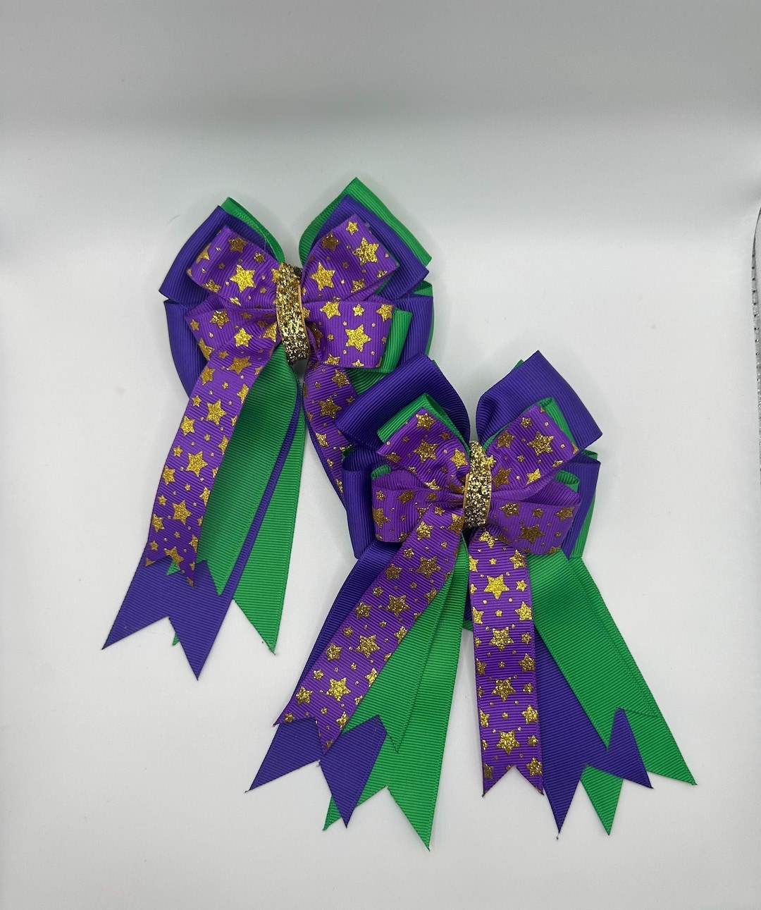 Mardi Gras Show Bows, Horseback Riding Show Bows, Purple Horse Show ...