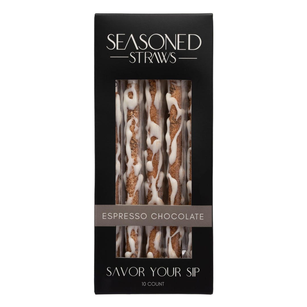 Espresso Chocolate Seasoned Paper Straws | Decadent Cocktail Stirrers ...