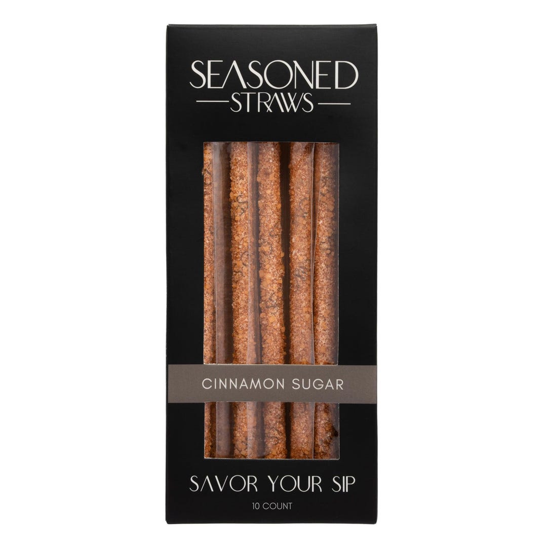 Cinnamon Sugar Seasoned Paper Straws | Sweet Cocktail Stirrers for Hot ...
