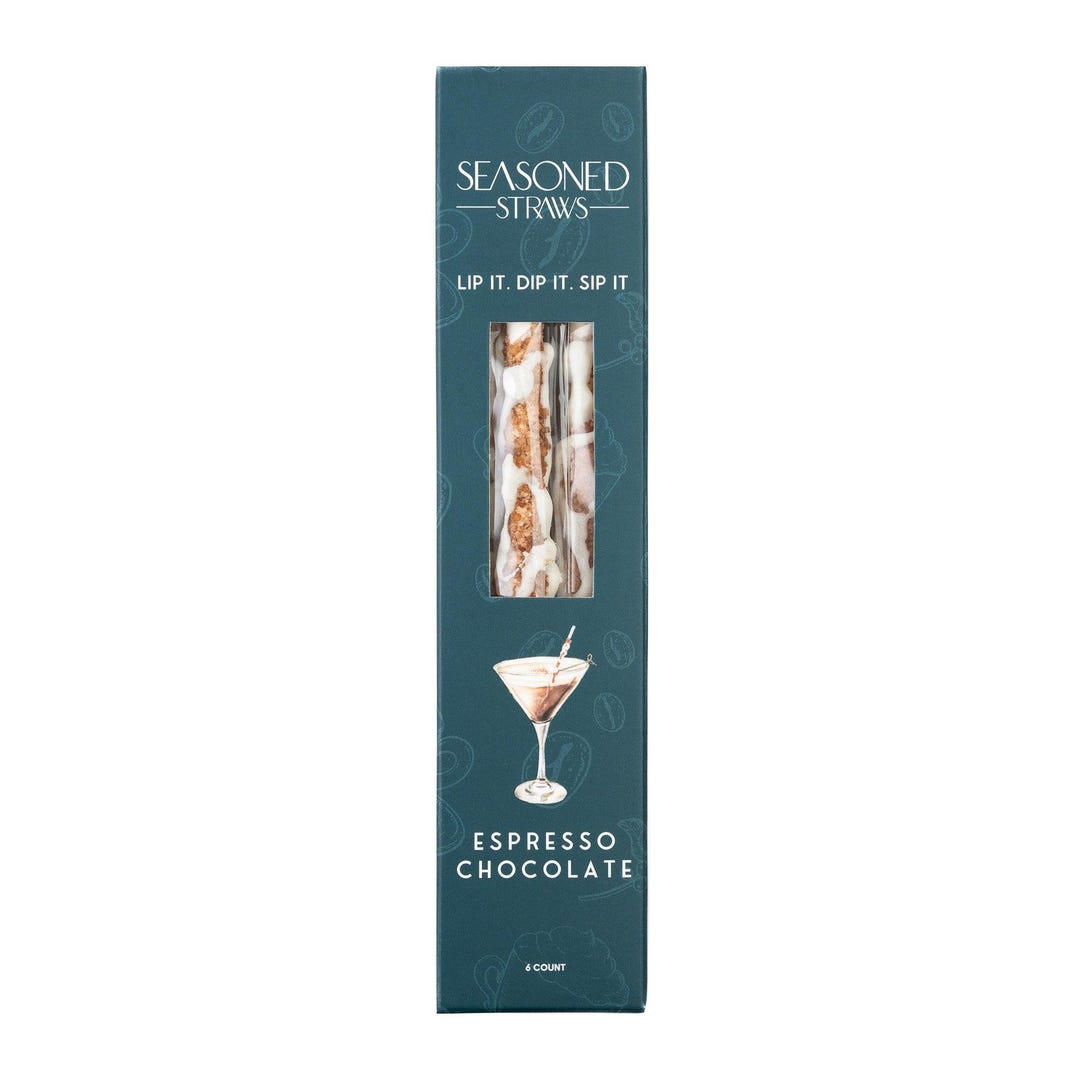 Espresso Chocolate Seasoned Paper Straws | Sweet Cocktail Stirrers for ...