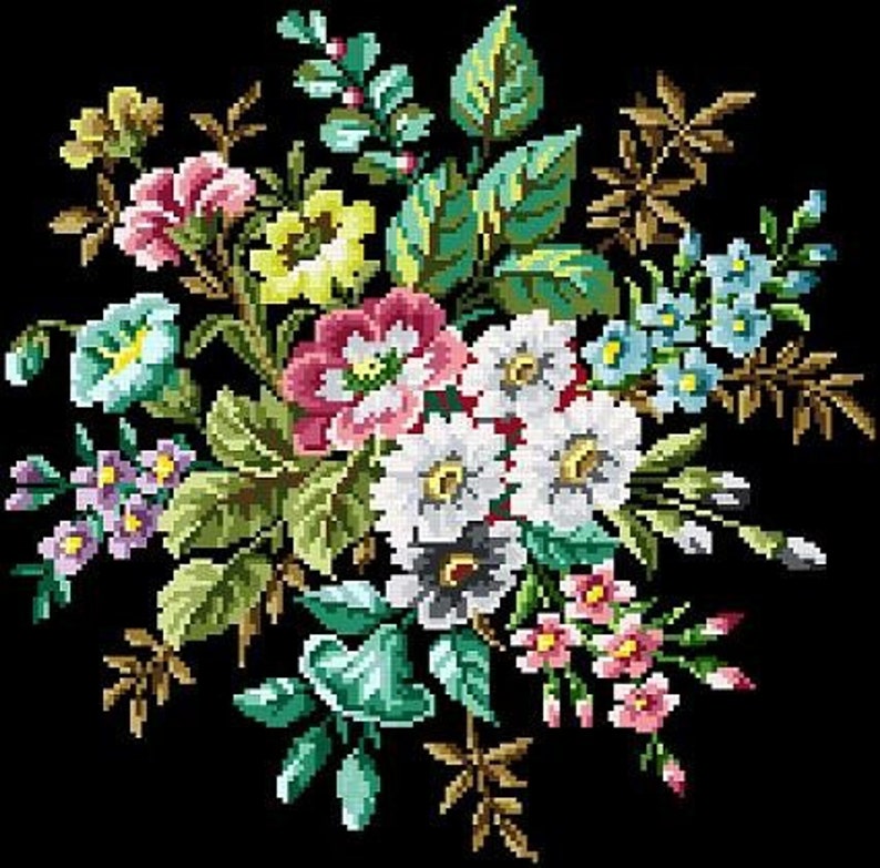 Pretty Blooms. Cross Stitch Pattern PDF. Instant Download. - Etsy