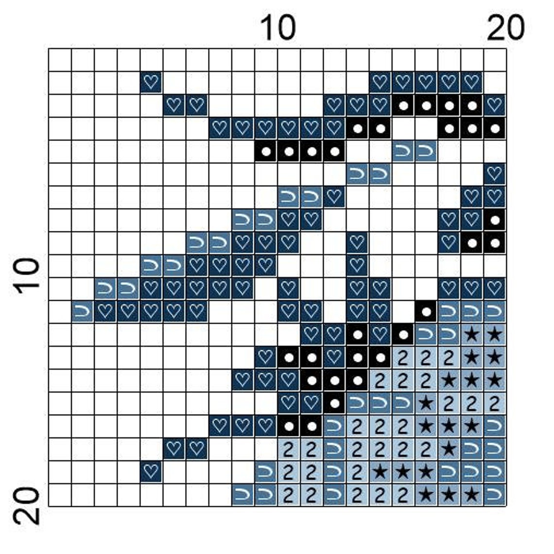 Buy True Blue Cross Stitch Pattern. Instant Download PDF Online in ...