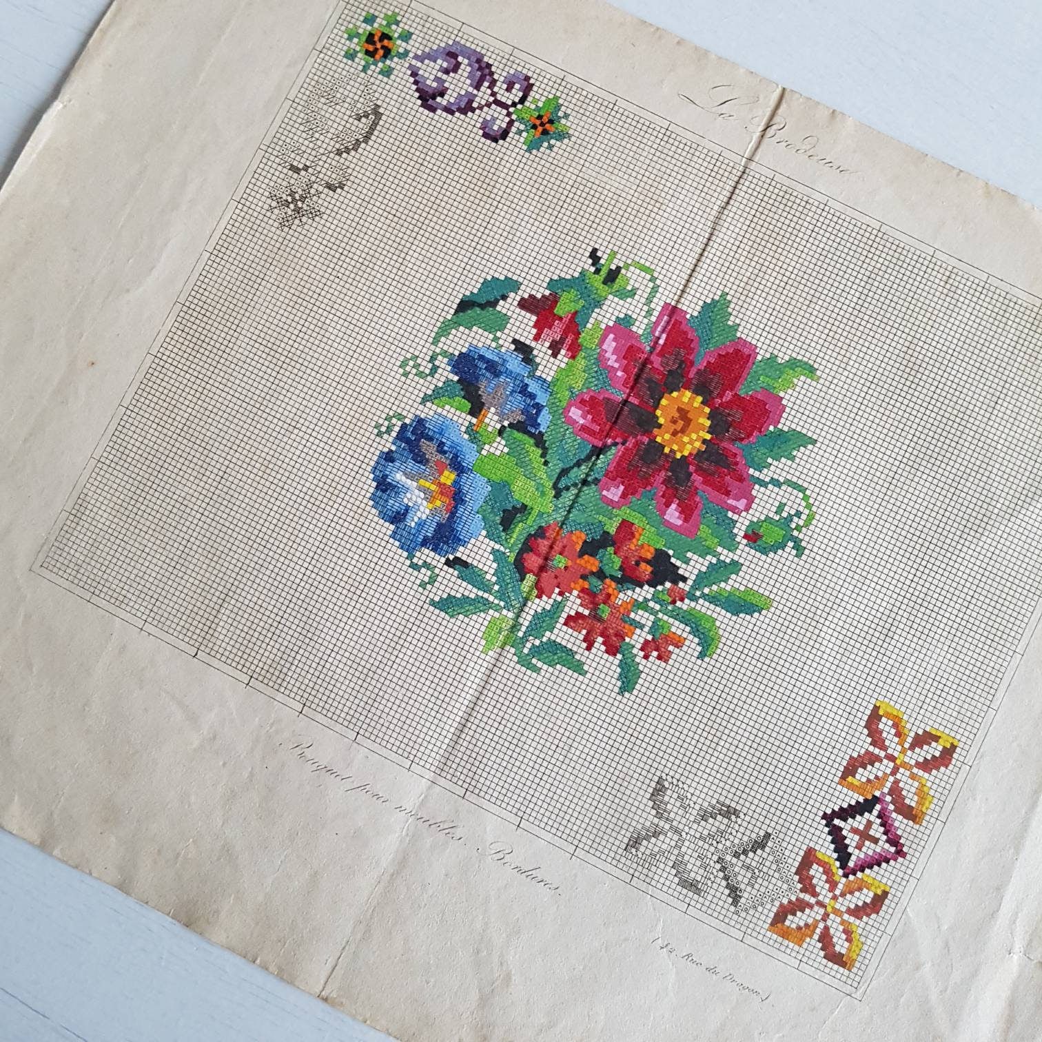 Pretty Flowers. Flower Cross Stitch Pattern. Instant Download - Etsy