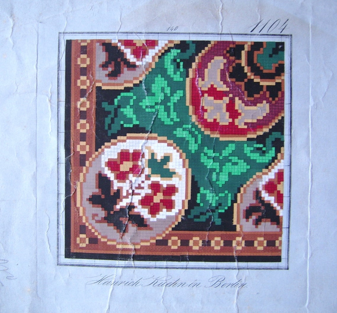 Flower Rug. Cross Stitch Pattern. Instant Download PDF. - Etsy