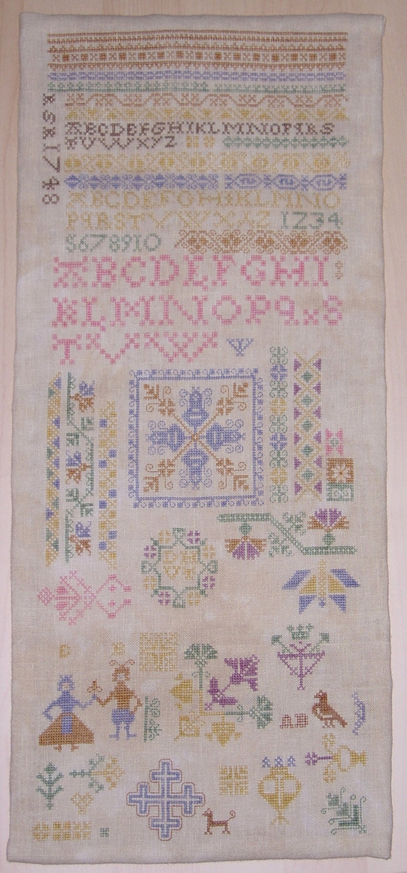 1748 Sampler Reproduction, Cross Stitch Pattern PDF - Etsy