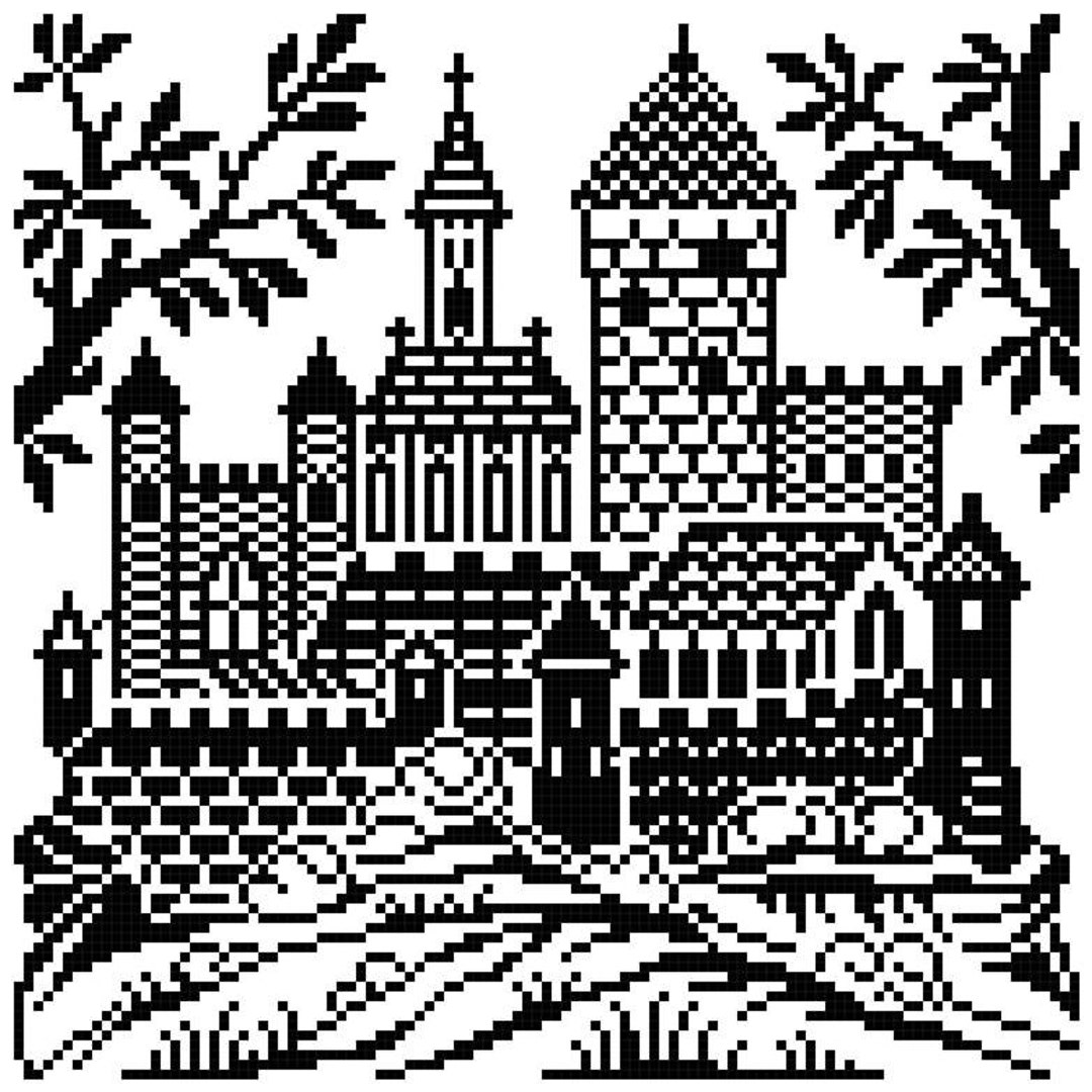 Castle 1. Cross Stitch Pattern. Instant Download PDF. - Etsy