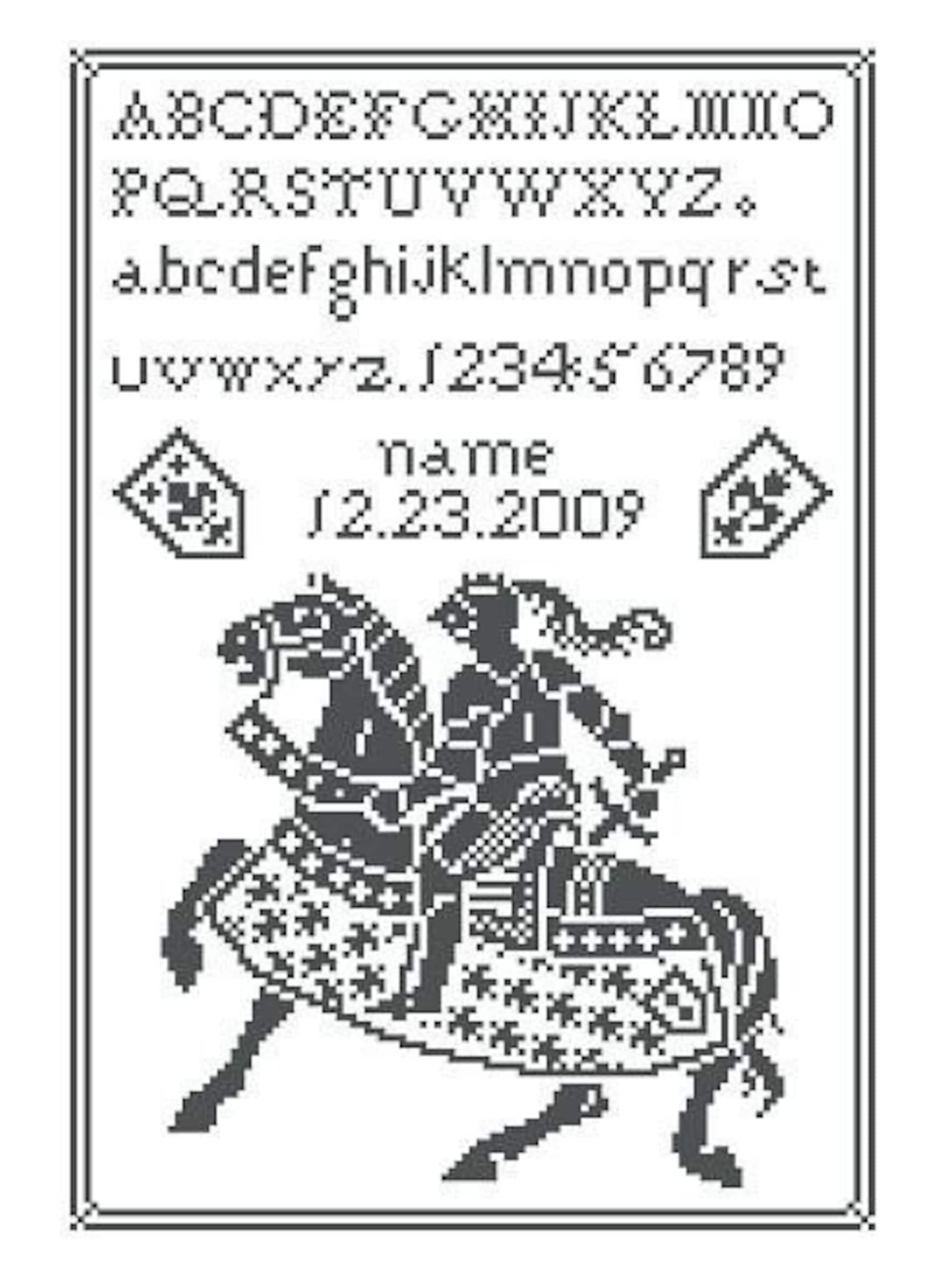 5 Knights Cross Stitch Pattern. Instant Download PDF. - Etsy