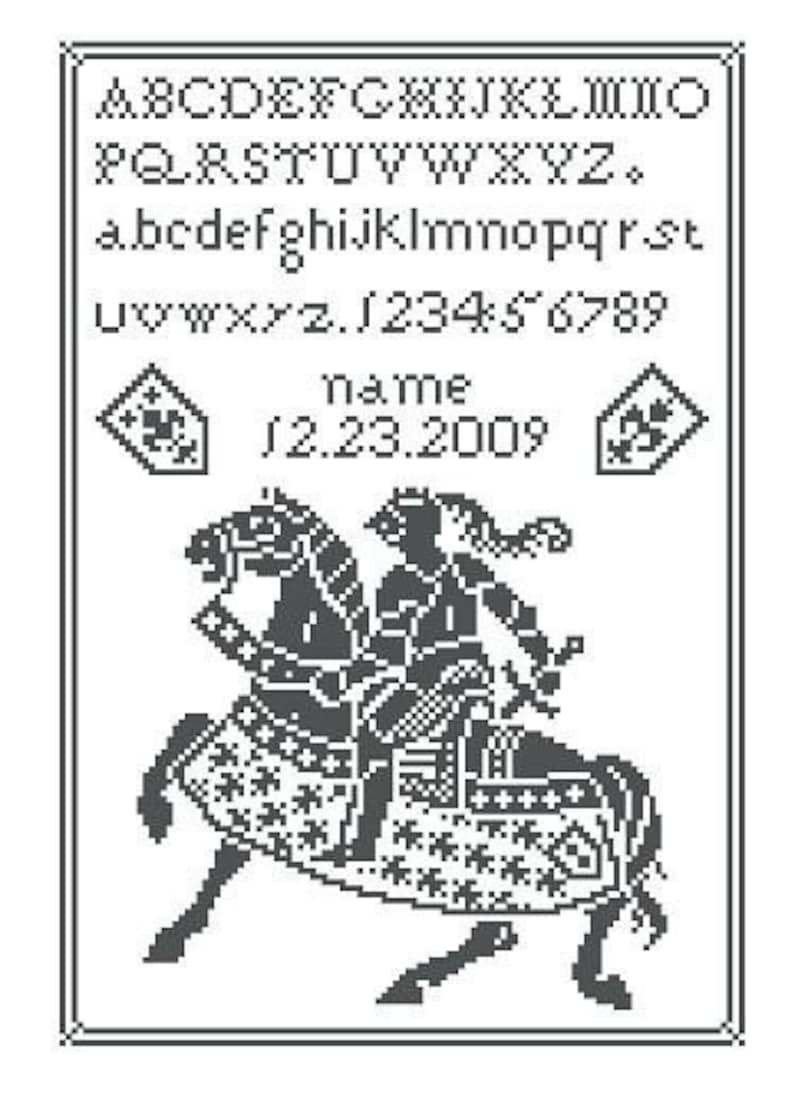 5 Knights Cross Stitch Pattern. Instant Download PDF. - Etsy