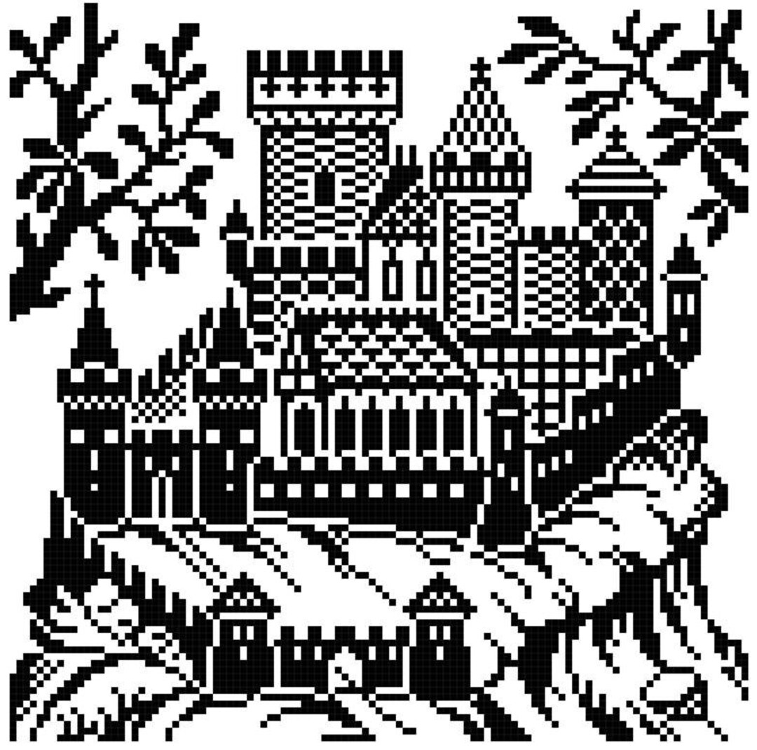 Castle 1 and 2. Cross Stitch/filet Crochet Pattern. Instant Download ...