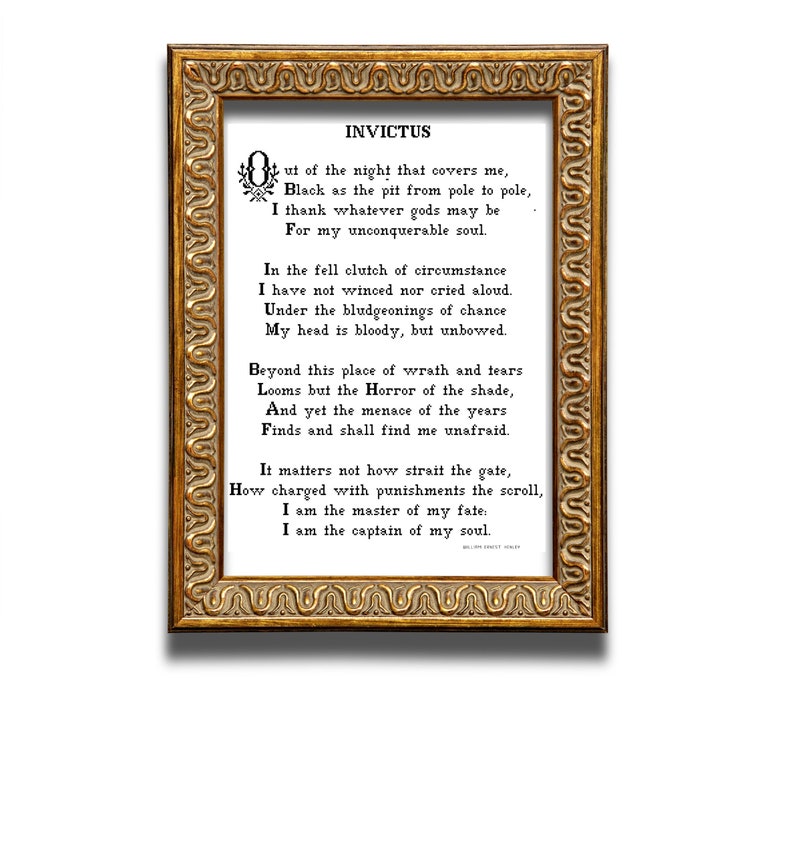 Invictus - Cross Stitch Pattern PDF. Instant Download - Etsy