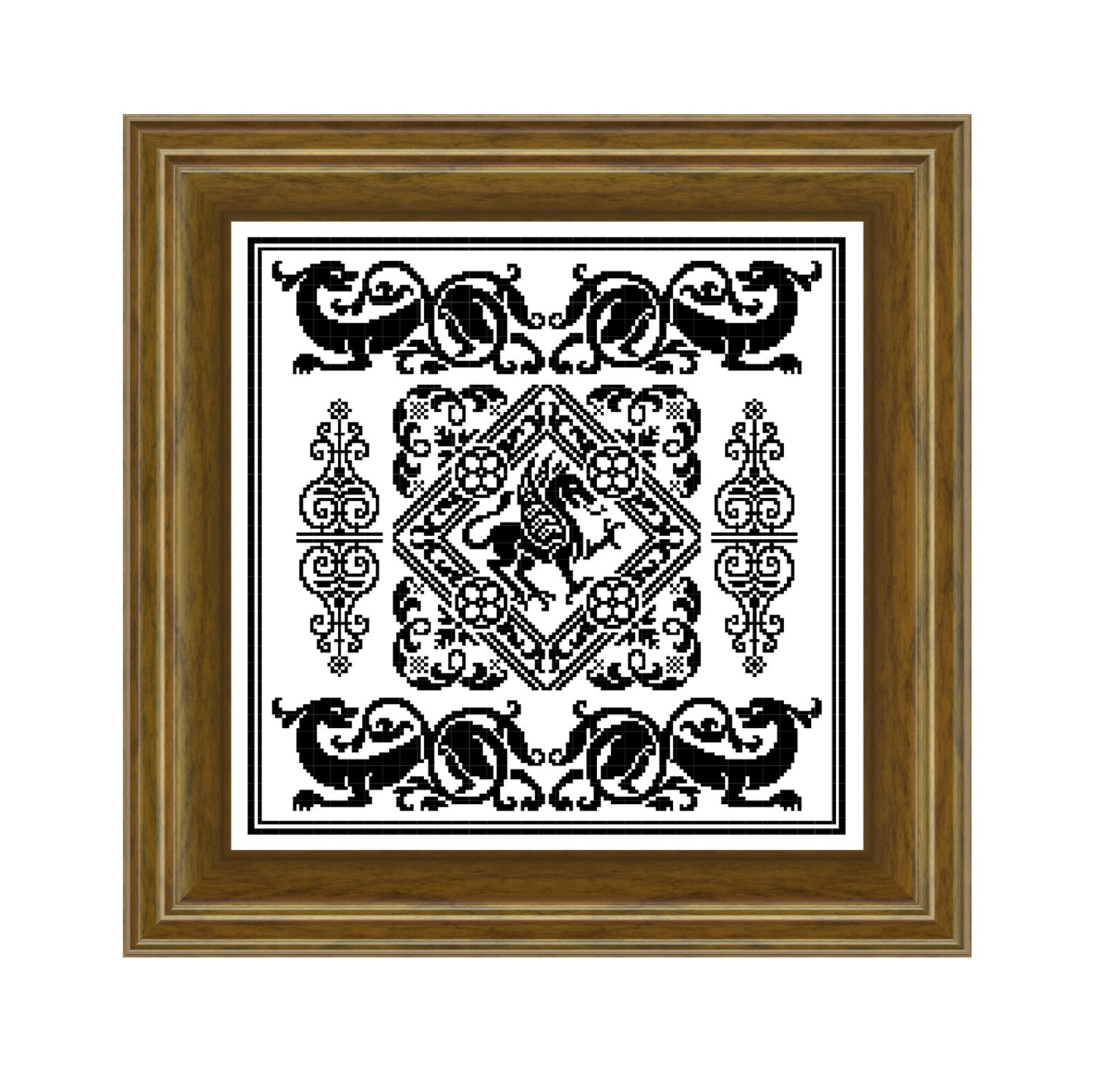 Gothique- Cross Stitch Pattern, Filet Crochet Pattern. Instant Download ...