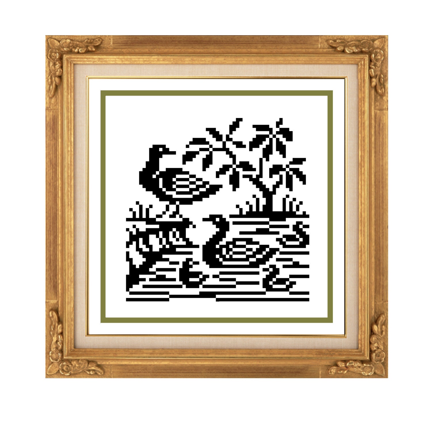 Duck Family. Cross Stitch Pattern. Filet Crochet Pattern. - Etsy