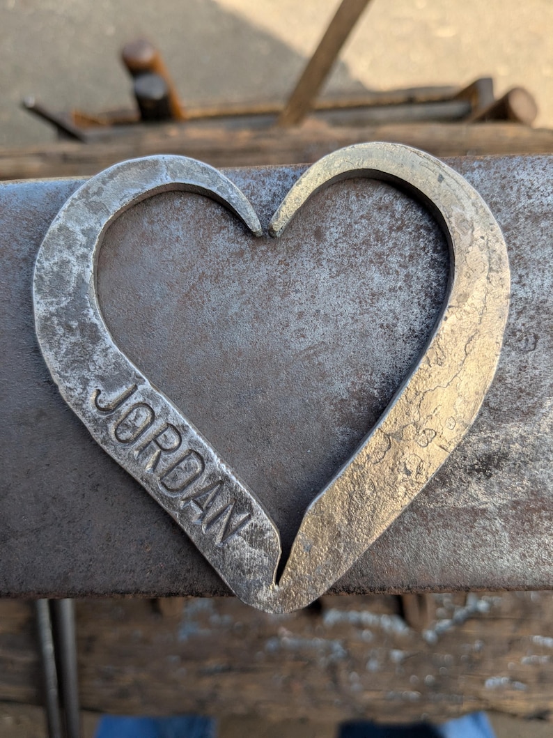 Hand Forged Heart - Etsy