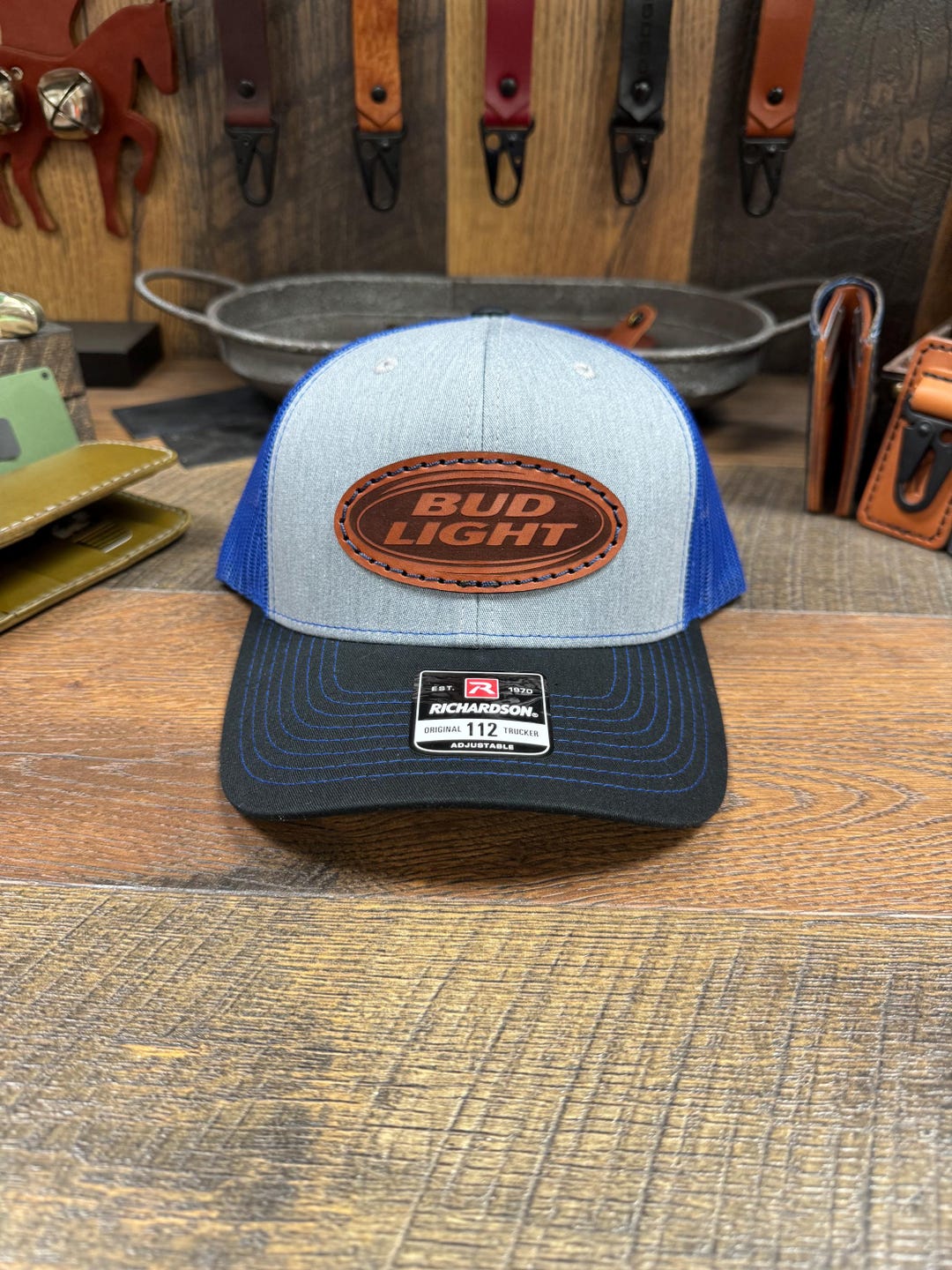 Bud Light, Bud Light Hat, Leather Patch Hat, Gift, His Her, Dad Hat - Etsy