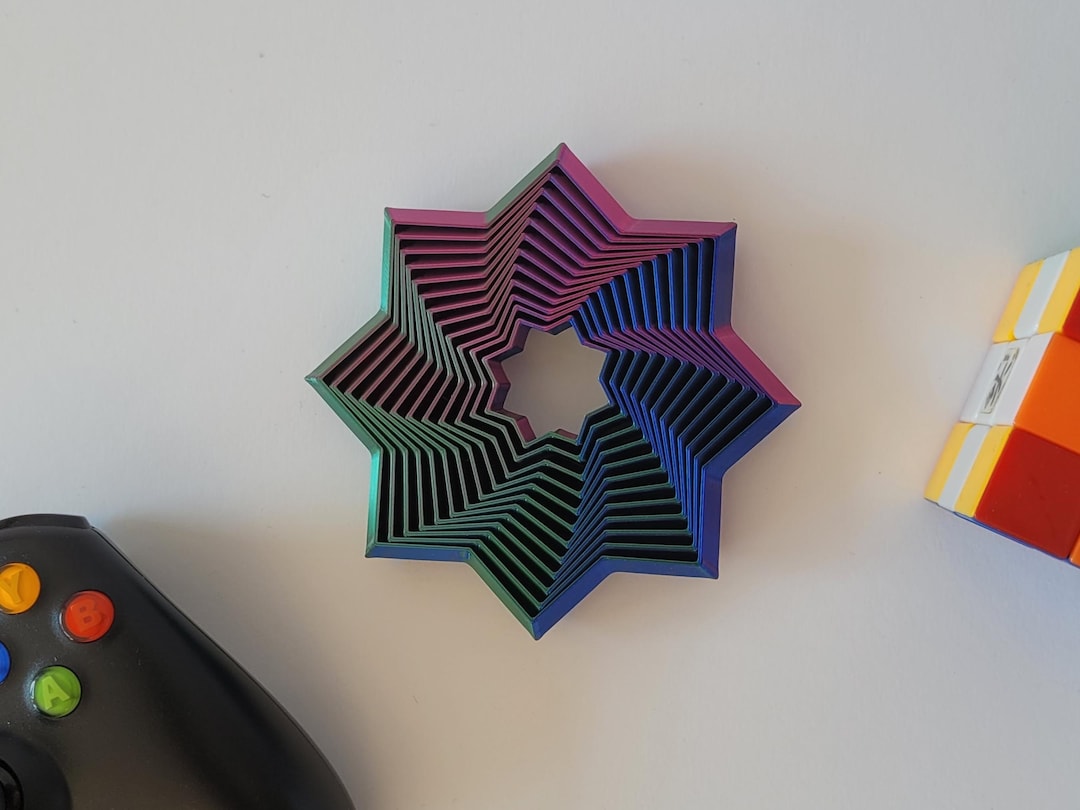 Fidget Star, Transformable Stress Relief Toy, Colorful Gradient ...