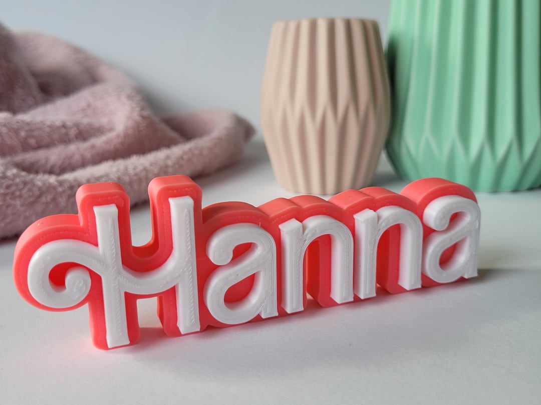 Personalized Barbie Nameplate, Name Sign, Custom Desk Decor, Movie Font ...