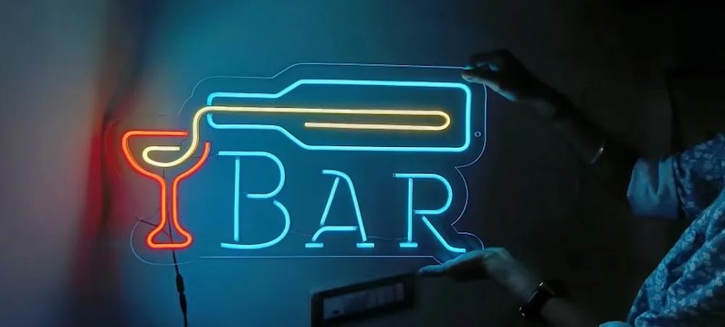 Custom Neon Sign| Bar Neon Sign| Beer Drink Neon Logo for Bars Club ...