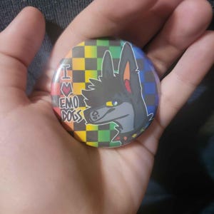 I 3 Emo Dogs Button - Etsy