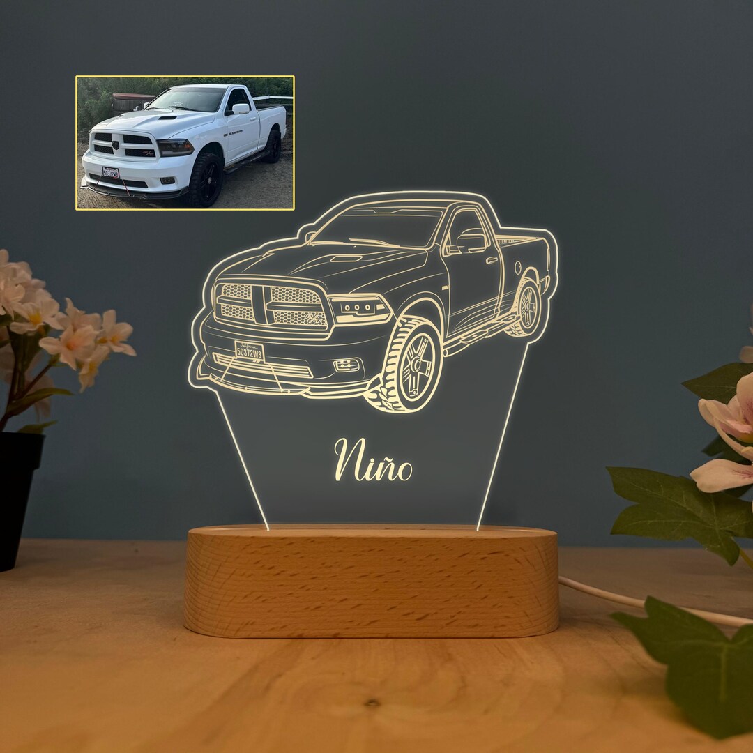Custom 3D Car Sketch Night Light, Acrylic LED Night Light, Personalised ...
