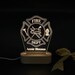 Custom Firefighter Night Light, Personalized Fireman Lamp, Firefighter ...