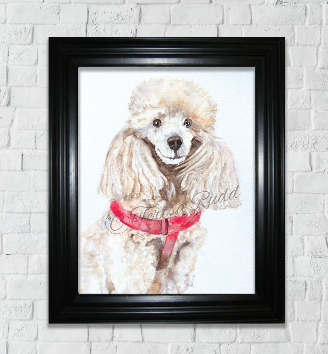 Caramel Poodle Guardian Angel Instant Digital Download Print - Etsy Sweden