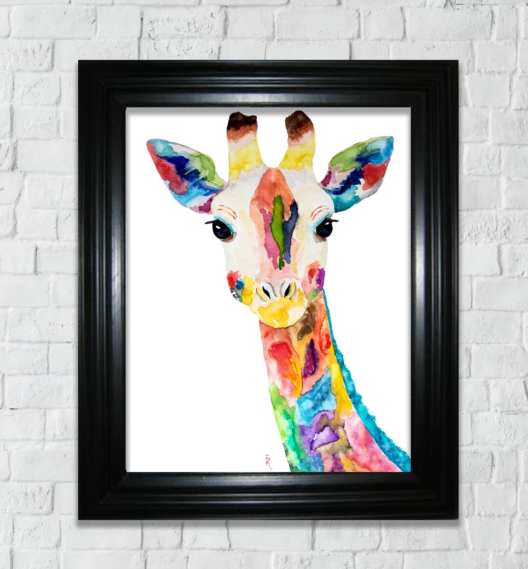 Colorful Lovely Lacey Giraffe Zoo Animal Instant Digital Download ...
