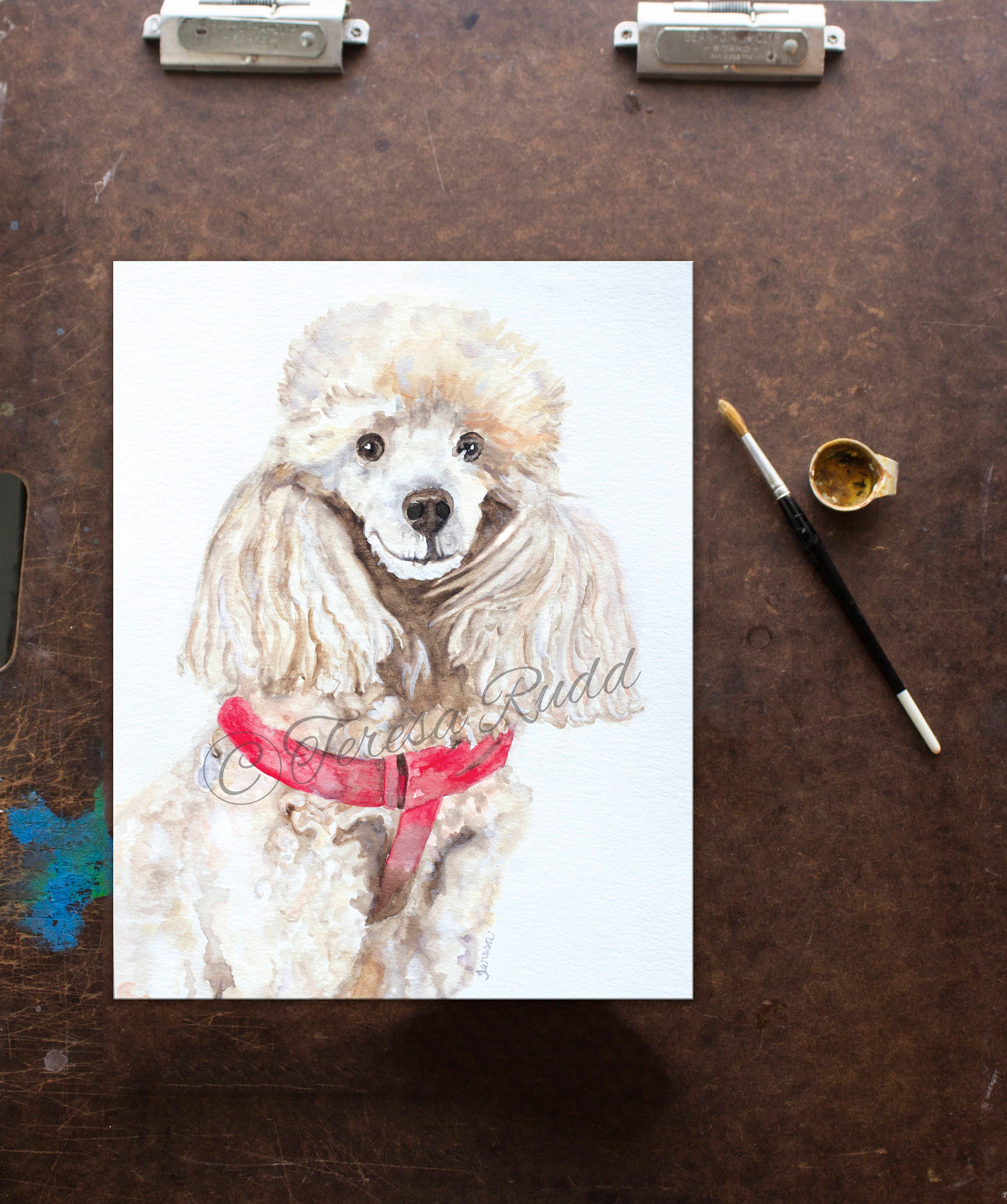 Caramel Poodle Guardian Angel Instant Digital Download Print - Etsy Sweden