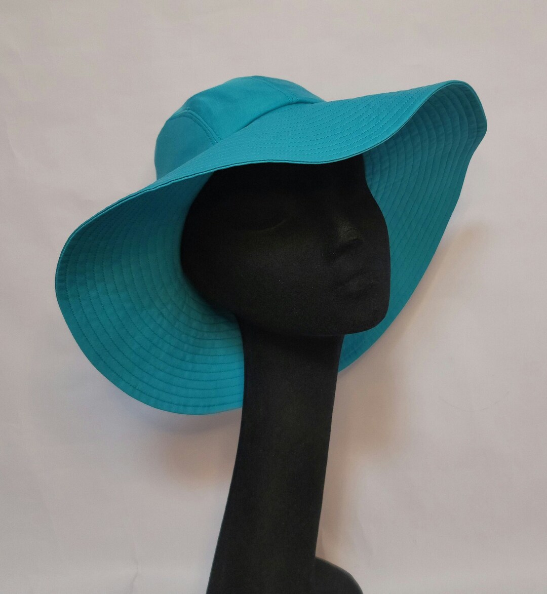 NEW Womens's Teal Blue Sun Hat With Wide Brim, Summer Hat, Beach Hat - Etsy