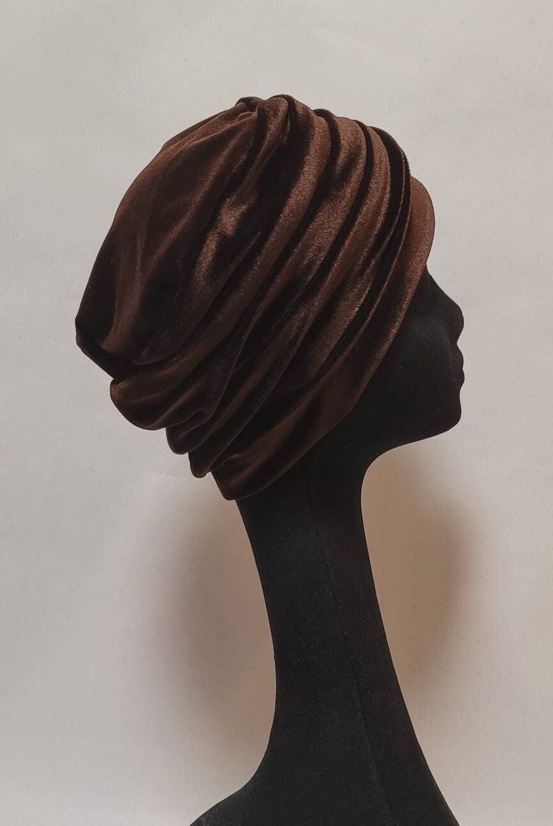 Womens Brown Stretch Velvet Hat, Slouchy Beanie Hat, Soft Scully Hat - Etsy