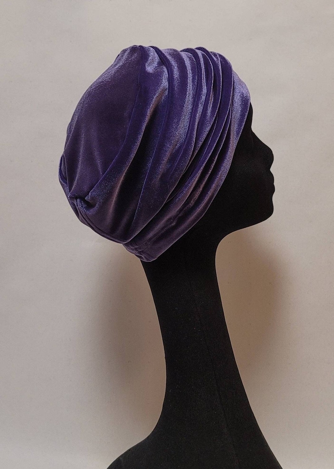 Womens Purple Velvet Slouchy Beanie: Soft Chemo Hat - Etsy
