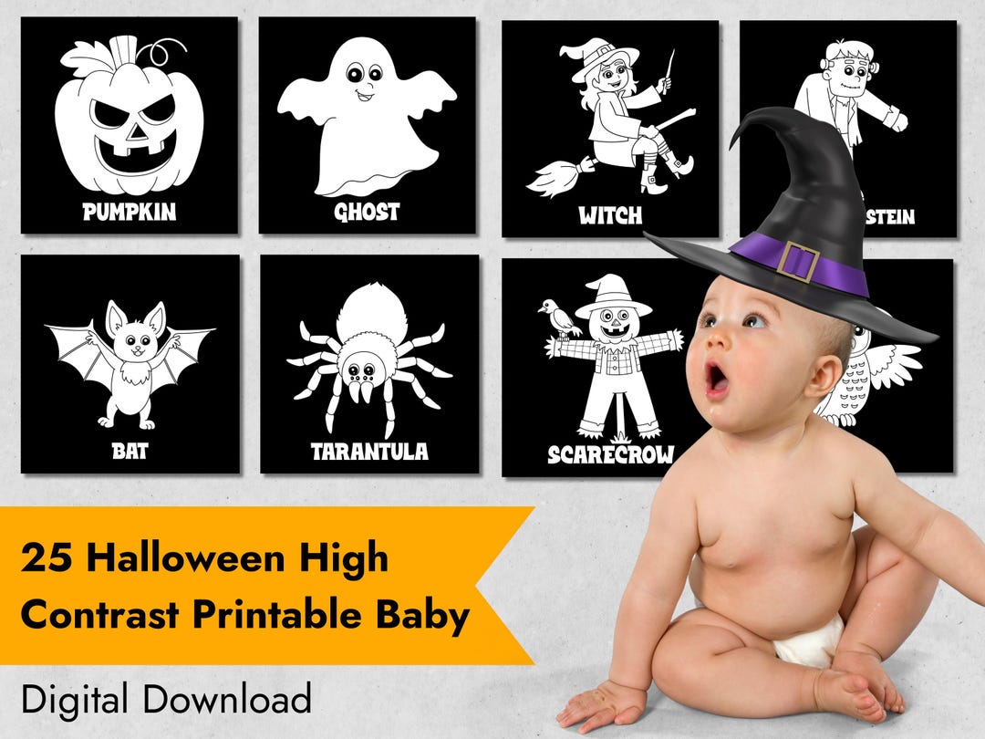Printable Halloween: High Contrast Visual Stimulation Black & White ...