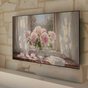 Frame TV Art Spring Peony Still Life, Samsung Frame TV Floral Download ...