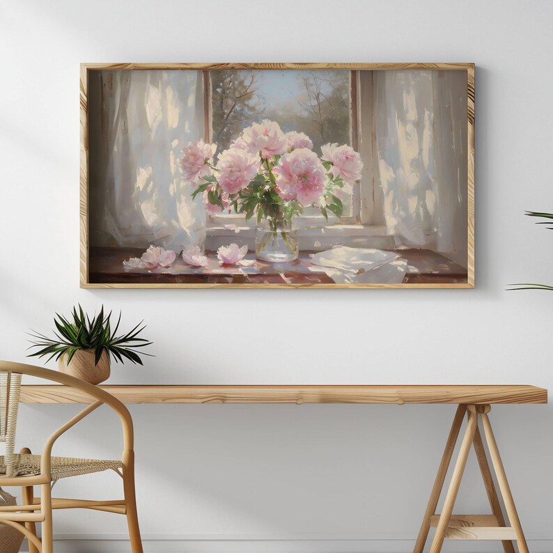 Frame TV Art Spring Peony Still Life, Samsung Frame TV Floral Download ...