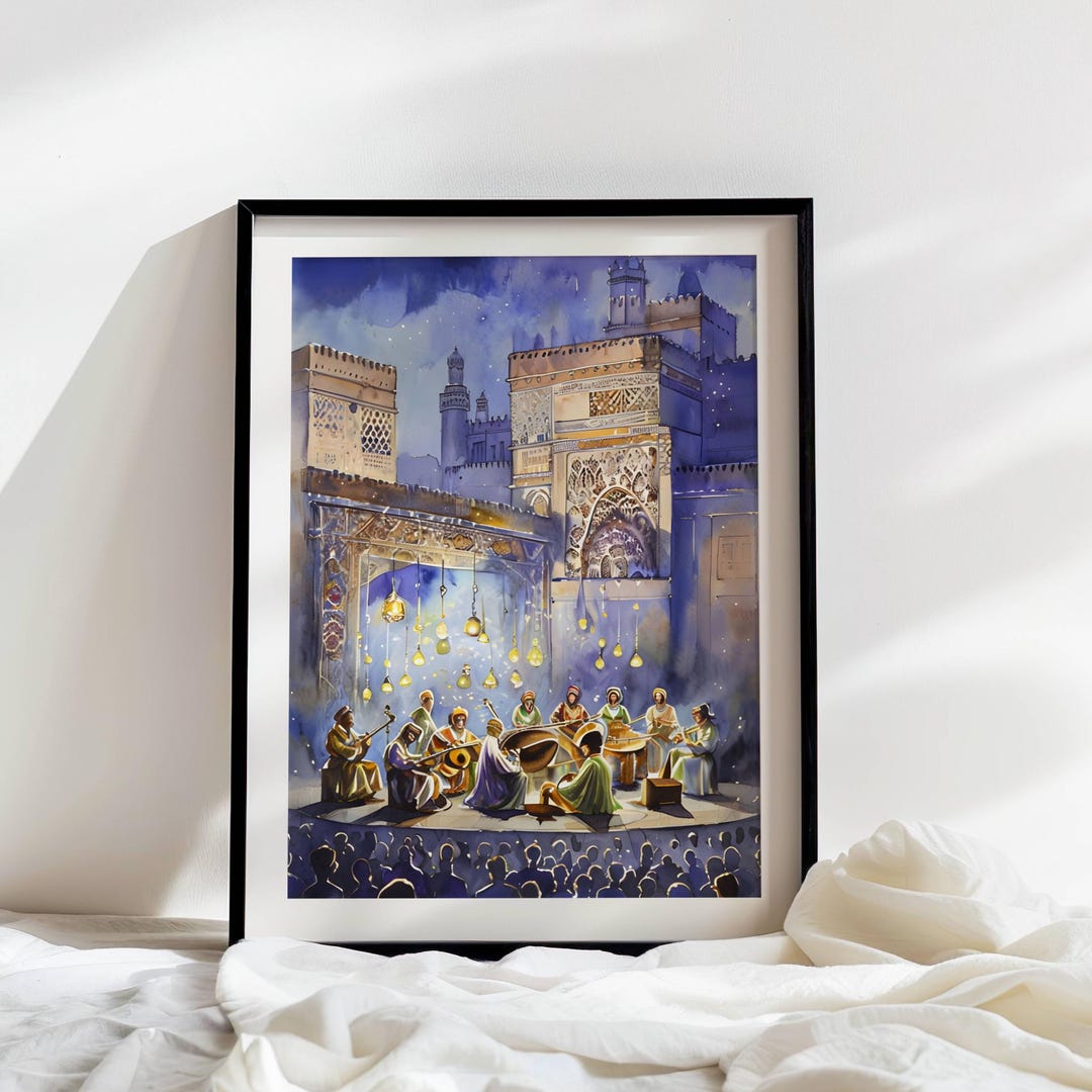 Moroccan Wall Art Spiritual Music Islamic Geomitric Pattern Boho ...