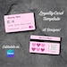 Pink Credit Card Bank Card Style Pink Loyalty Card Template for Nail ...