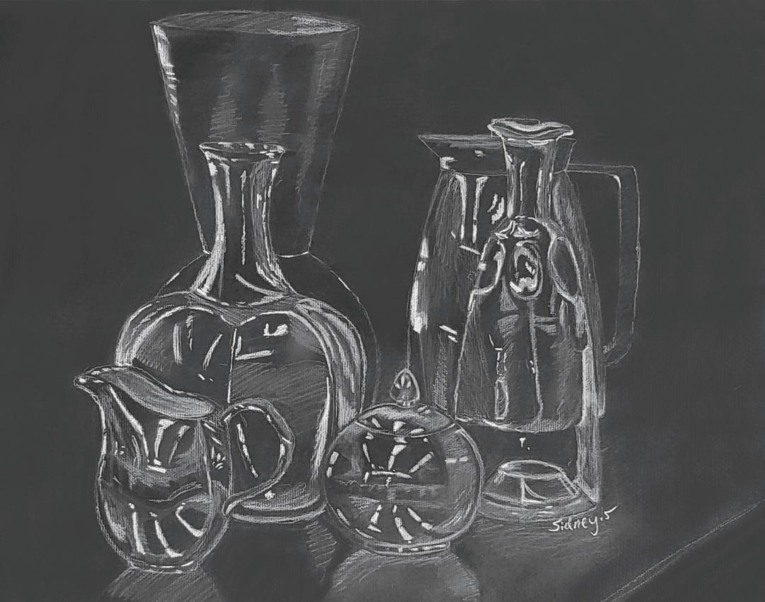 Black Still Life Art Print - Etsy