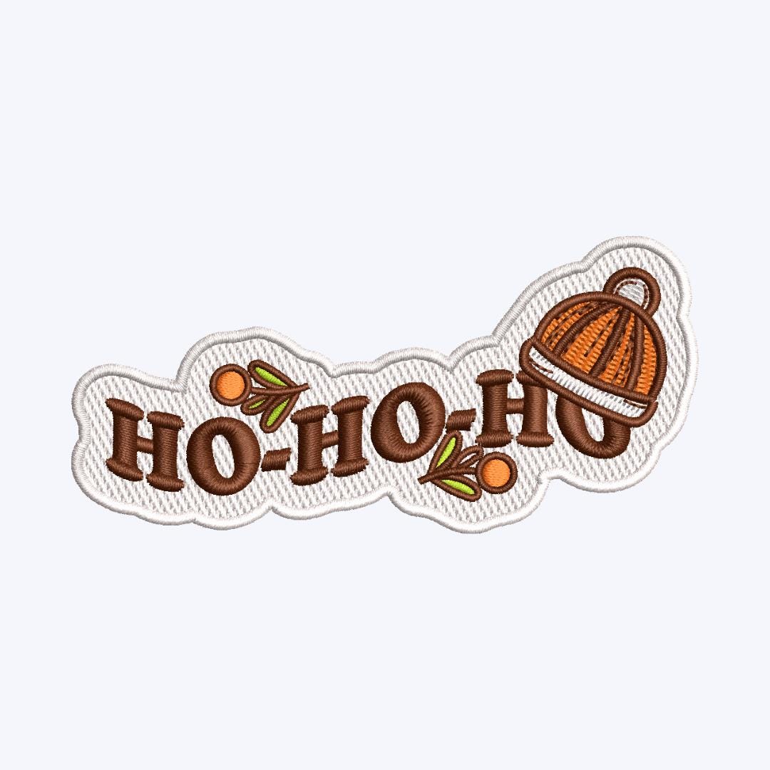 Cute Ho Ho Ho Holiday Embroidery Design File - Available in All Hoop ...