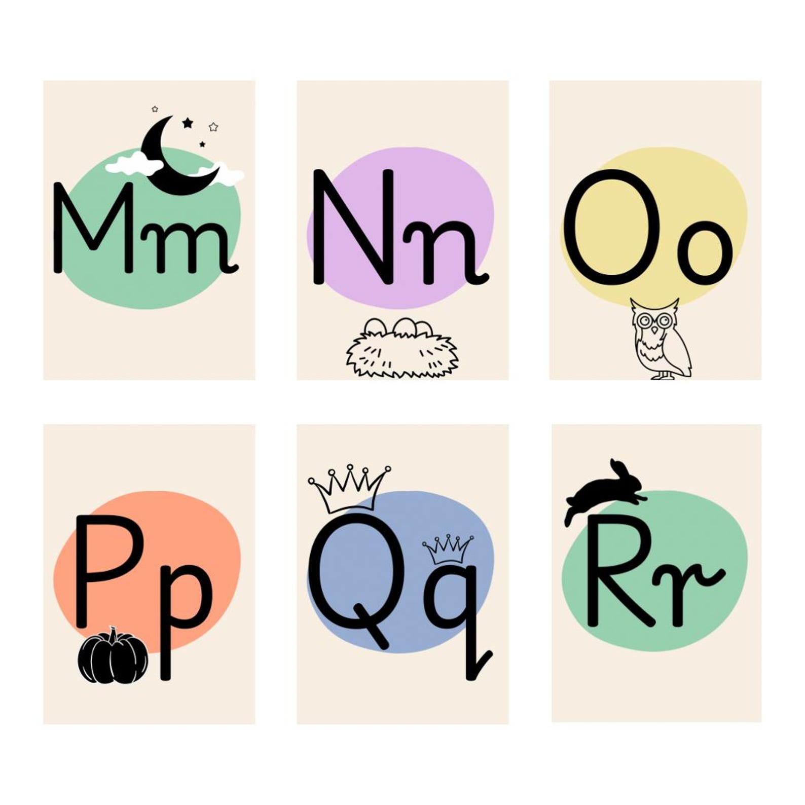 Alphabet Prints Pastel Classroom Decor, Literacy Display Early Literacy ...
