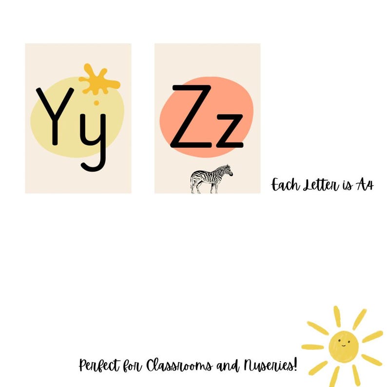 Alphabet Prints Pastel Classroom Decor, Literacy Display Early Literacy ...