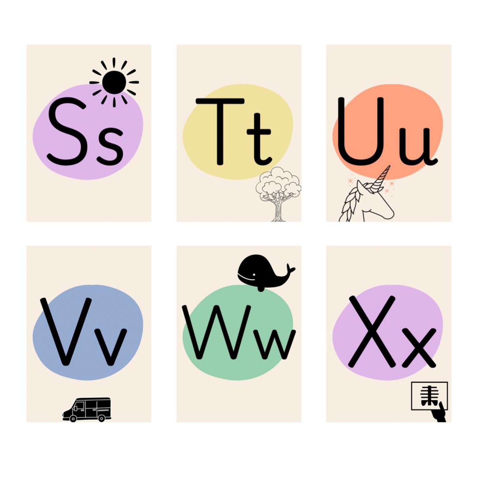 Alphabet Prints Pastel Classroom Decor, Literacy Display Early Literacy ...